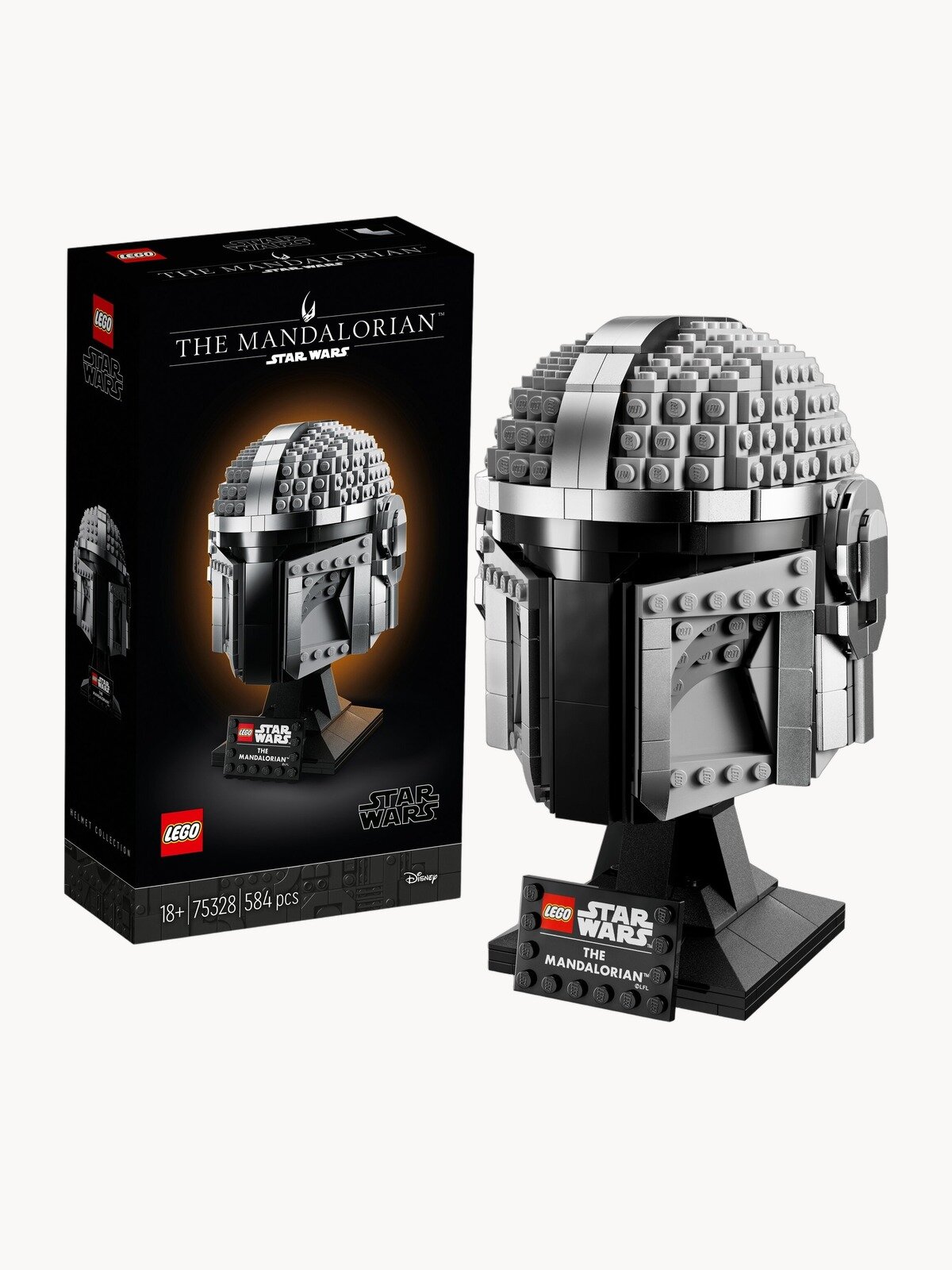 Конструктор LEGO Star Wars 75328 Шлем Мандалорца, серый, 584 дет.