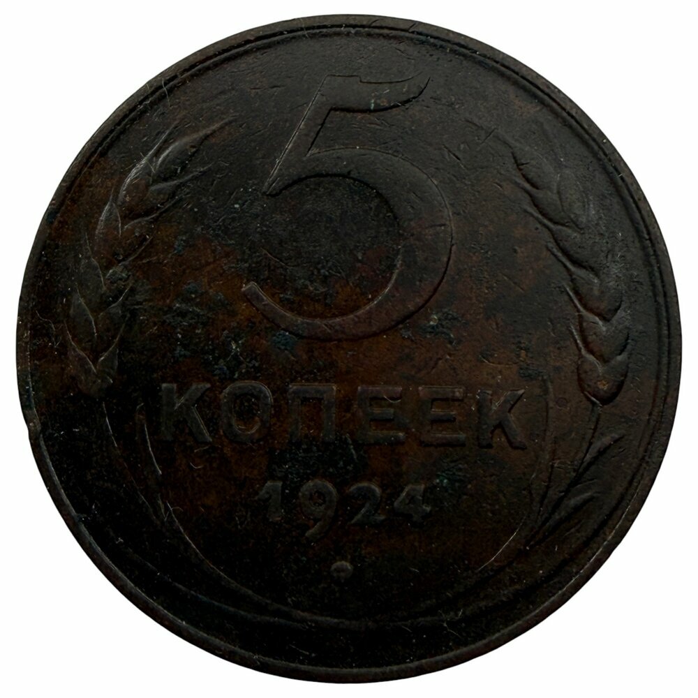 СССР 5 копеек 1924 г. (Лот №12)