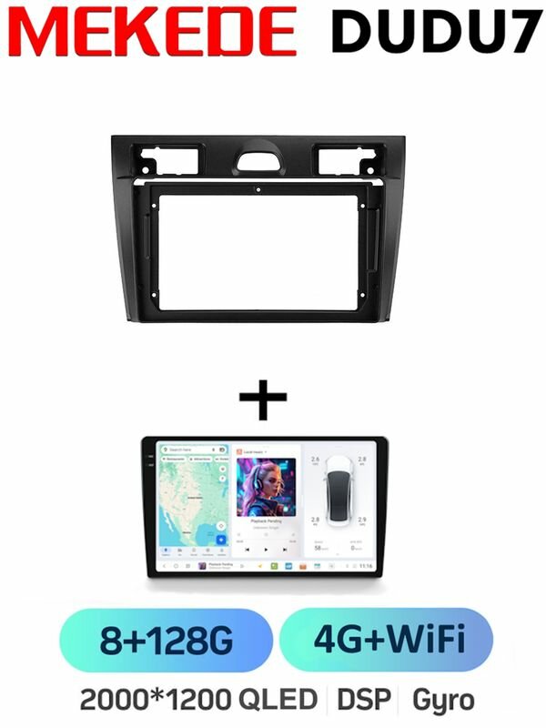 Магнитола 9" Mekede DUDU7 8/128 Gb для Ford Fiesta Mk VI 5 Mk5 2002-2008 carpay Android