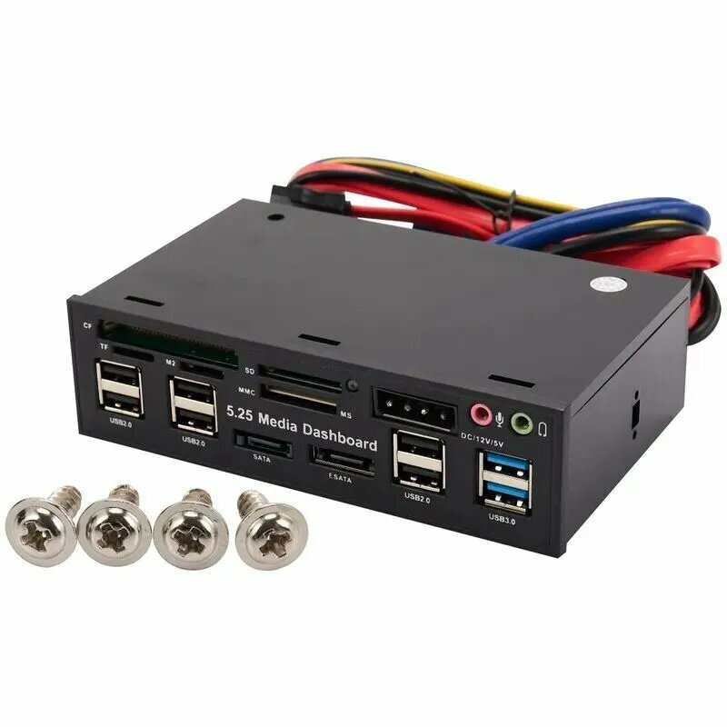 5,25-дюймовый порт 3.0 на передней панели ПК Концентратор USB 3.0/2.0 E- Sata Audio Multi