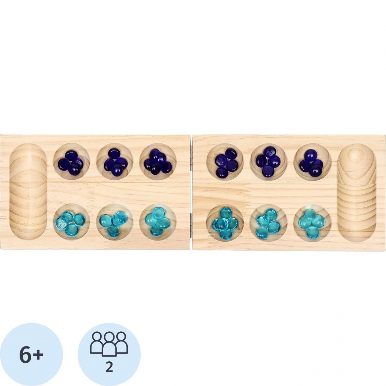 Настольная игра на логику Калах. Манкала, 48 камней, 10480712 2437554