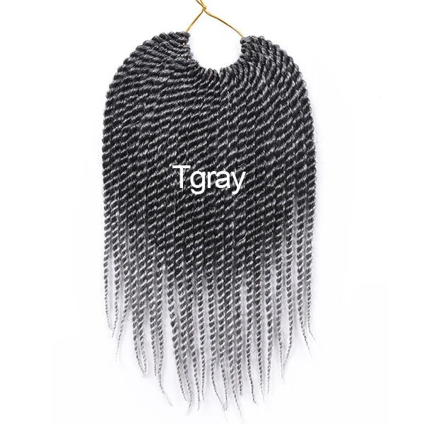 Косички синтетические омбре T1B/Silver Gray, 22 дюйма, 5 шт.