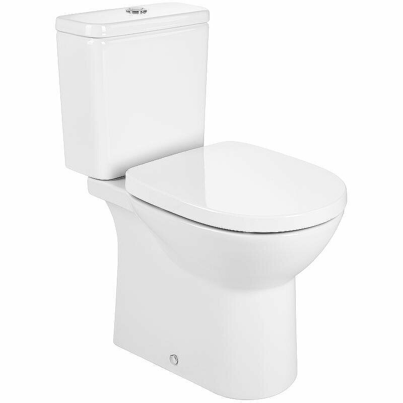 Унитаз напольный компакт Roca Debba Round Rimless безободковый 34299P00Y с бачком (без сиденья)