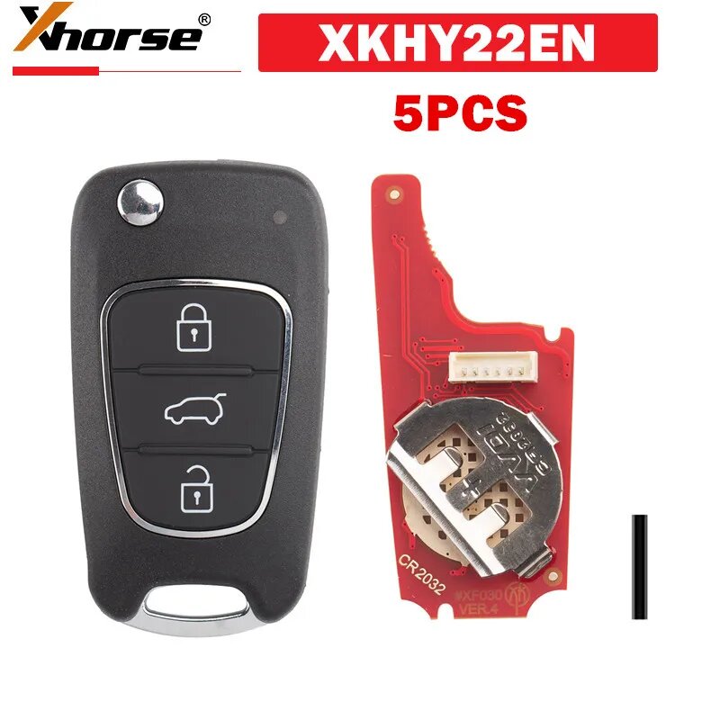 5 шт./лот Xhorse XKHY22EN Проводной дистанционный ключ для Hyundai Flip с 3 кнопками (английская версия), совместимый с VVDI MINI Key Tool