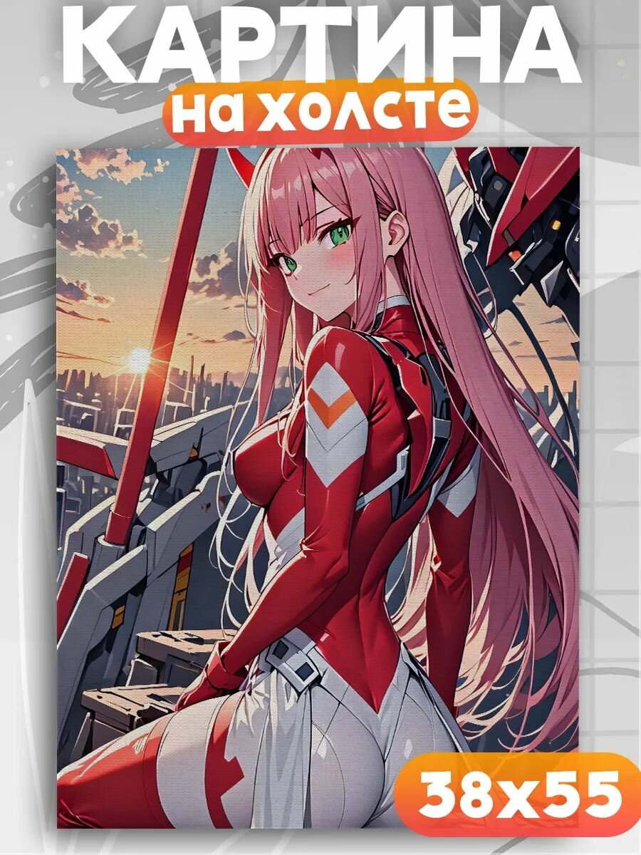 Картина на стену 002 zero two милый во франксе аниме