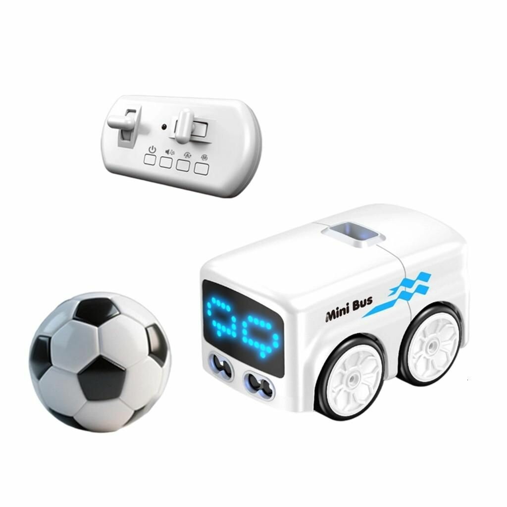 Детская машинка с датчиком жестов, - Белый автобус