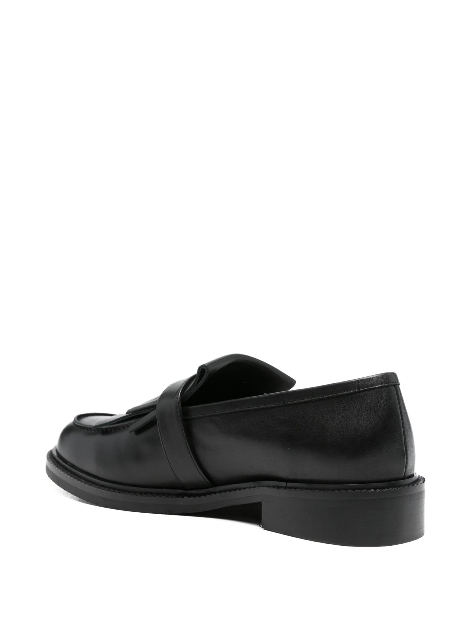 Лоферы ADRIANNA FERETTI Fringed-detail loafers, размер 39, black/black — фото 1
