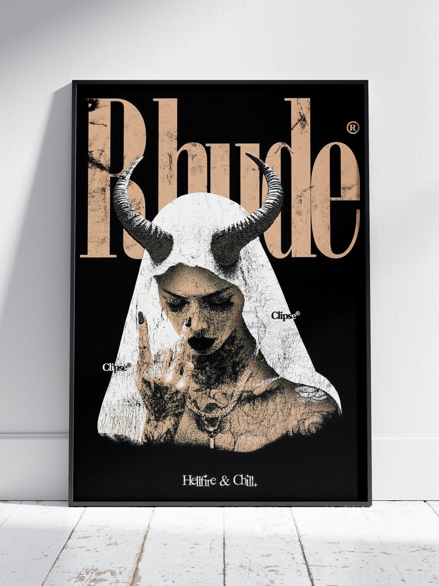 Плакат на стену для интерьера Руд (Rhude 1) - Постер по модели, бренду и моде формата A4 (21x30 см)