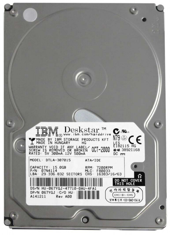Жесткий диск IBM 07N4118 15,3Gb 7200 IDE 3.5" HDD