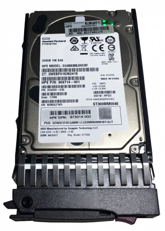Жесткий диск HP 300Gb 10000 SAS 2.5" HDD 785412-001