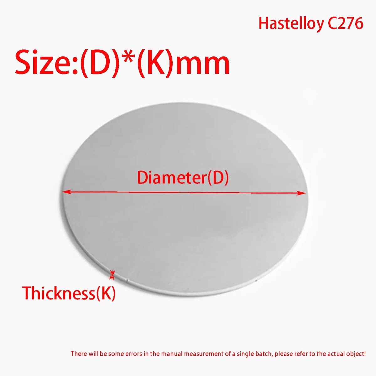 Круглый лист Hastelloy C276 200mmX2mm1PCS