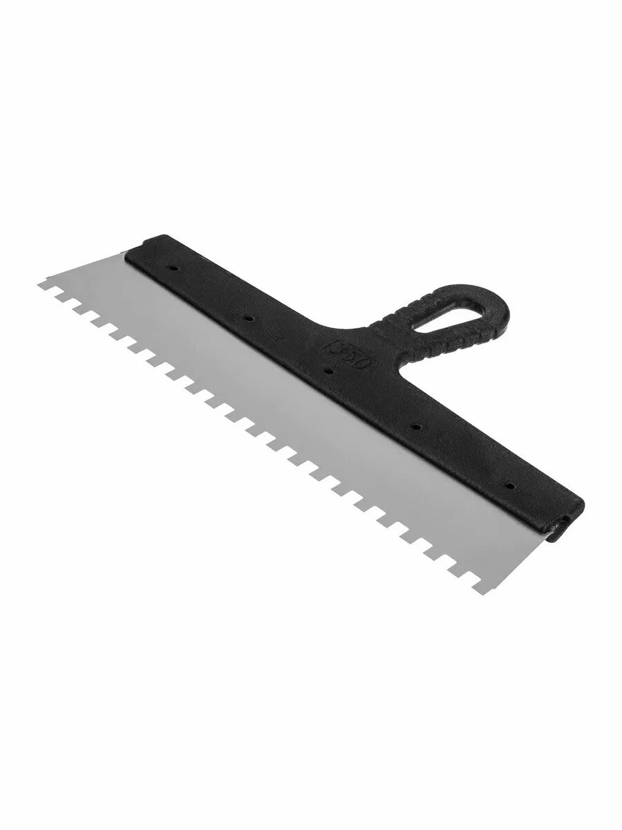 Зубчатый шпатель 350 мм зуб 8х8 мм нержавеющая сталь Сибртех