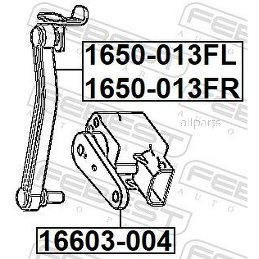 FEBEST 1650-013FR Тяга датчика положения кузова