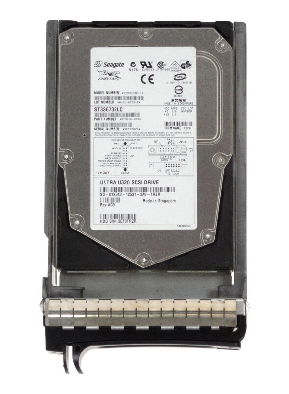 Жесткий диск Dell 36.4Gb 10000 U320SCSI 3.5" HDD 1X343