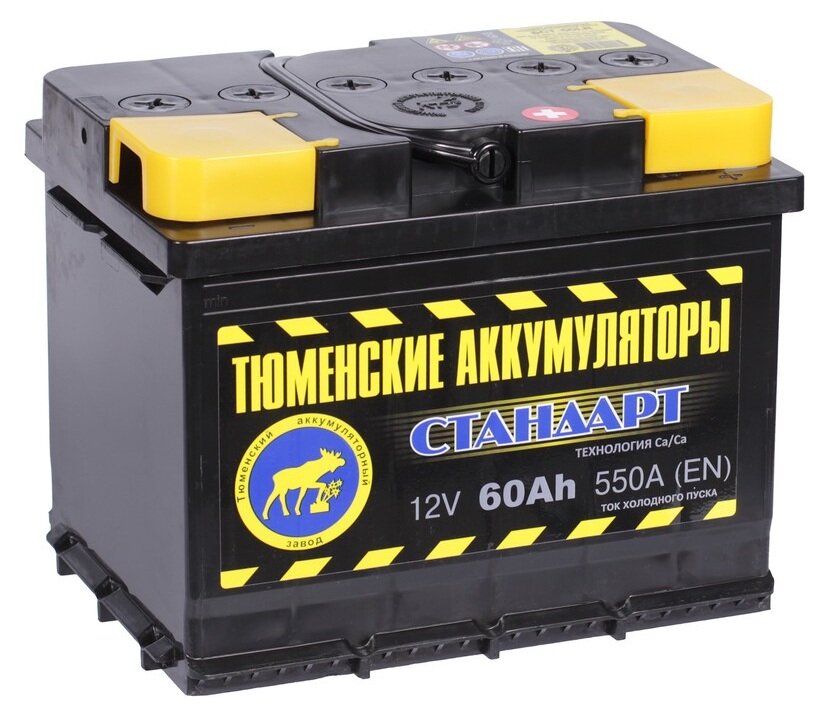 Аккумулятор автомобильный TYUMEN BATTERY STANDARD 60 А/ч 550 А обр. пол. Евро авто (242x175x190)