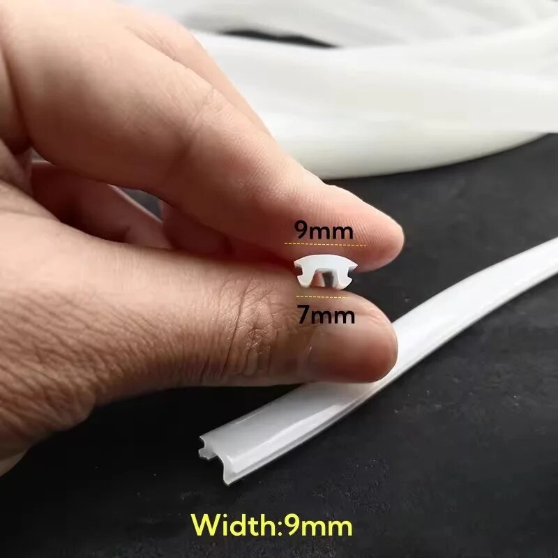 Гибкий светодиодный силиконовый диффузор канальный светодиодный лента, заменяемые аксессуары для светодиодных ламп, гибкий алюминиевый профиль, силиконовая оболочка