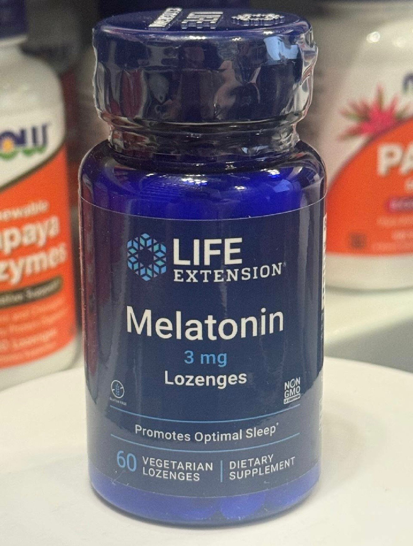 Melatonin 3mg, Мелатонин — Поддержка Здорового Сна и Антиоксидантная Защита Организма, 60 рассасывающихся пастилок