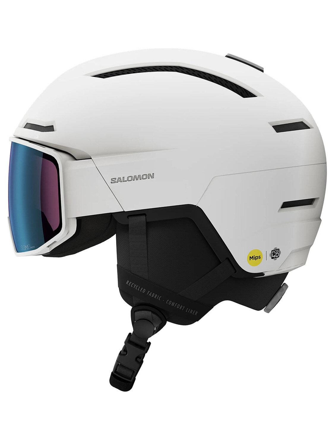 Горнолыжный шлем с визором Salomon Driver Pro Sigma Photo MIPS White Cat. 1-3 25/26 Белый, для мужчин , Белый