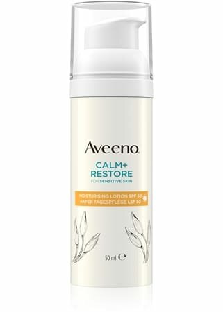 Средство солнцезащитное Aveeno Calm + Restore, молочко, SPF 50+, 50 мл