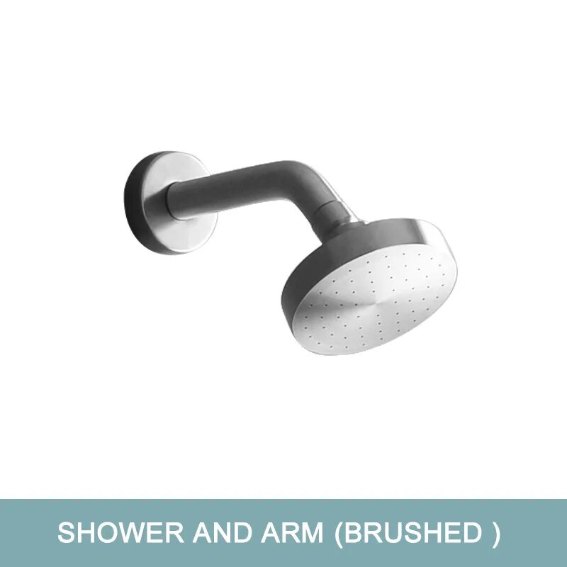 Набор для душа со скрытым смесителем цвета розового золота с матовым покрытием, настенный дождевой душ, душевая смесительная кран для ванной комнаты с горячей и холодной водой, однокорпусный ручку, набор душевой смесительной крана - Душ и штанга B