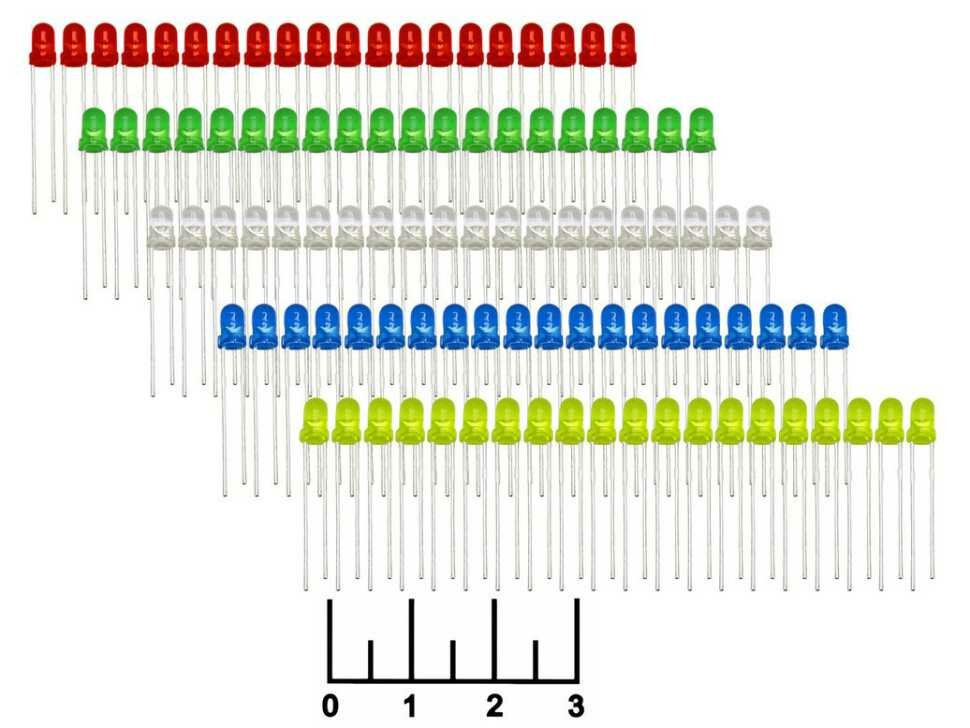 Светодиоды в ассортименте LED DFL-3014 (100 штук) (260021)