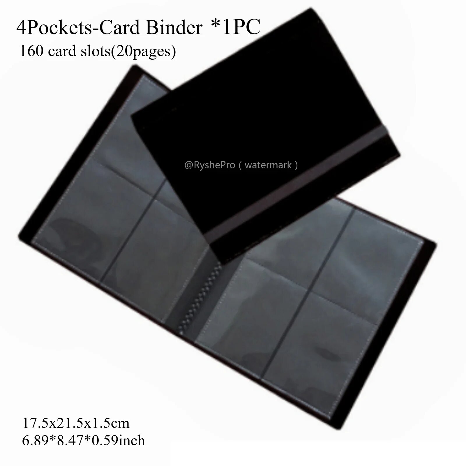 Альбом для коллекционных карт 4Pockets, черный, 160 карт