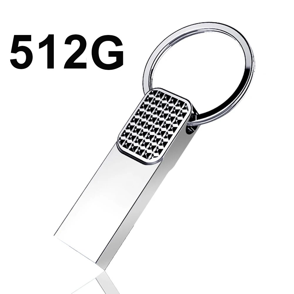 Металлический флеш-накопитель 2 ТБ USB 3.2 Белый, 512GB
