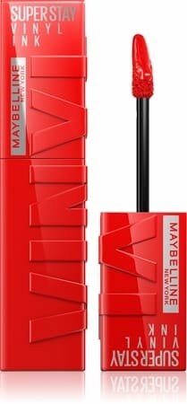 Губная помада Maybelline New York SuperStay Vinyl Ink, красный, 4.2 мл