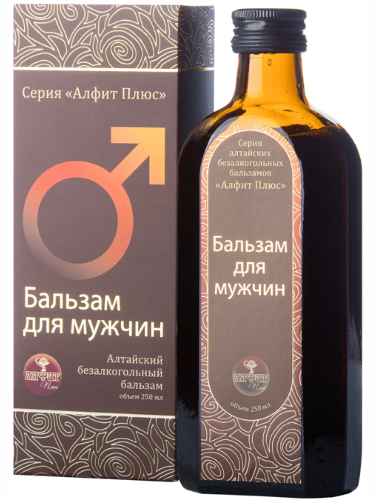 Для мужчин, безалкогольный бальзам от бренда "Алфит плюс", объем 250 мл