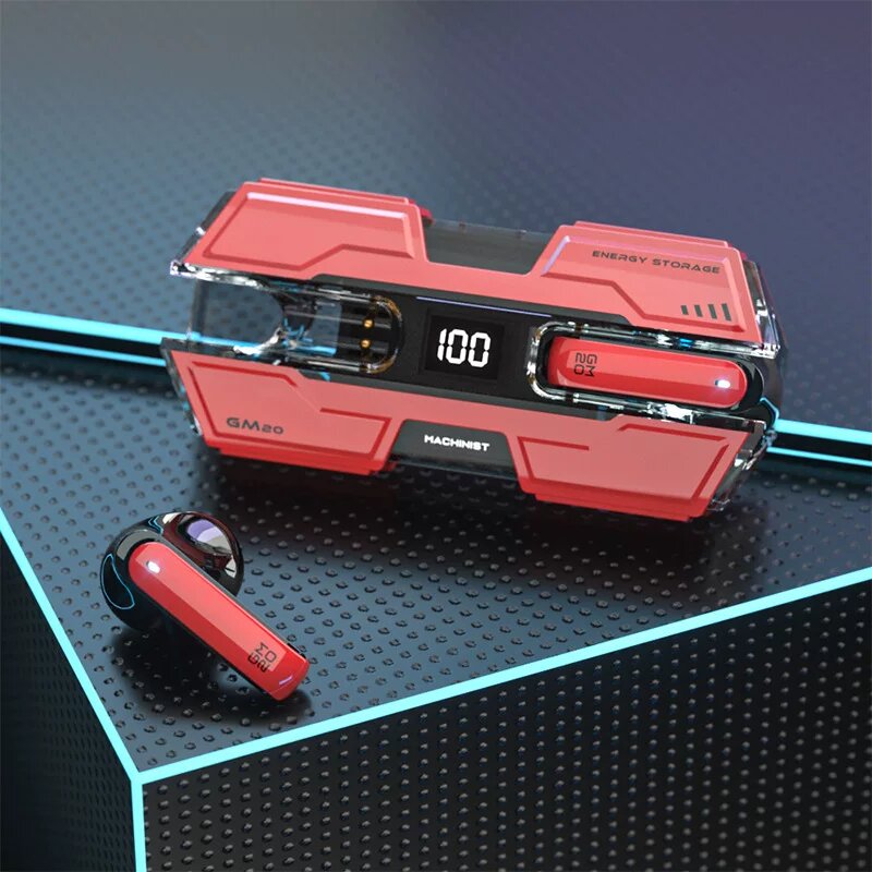 Беспроводные наушники Bluetooth для игр низкая задержка TWS модель TC04-G20 красный цвет идеально для игр и стриминга