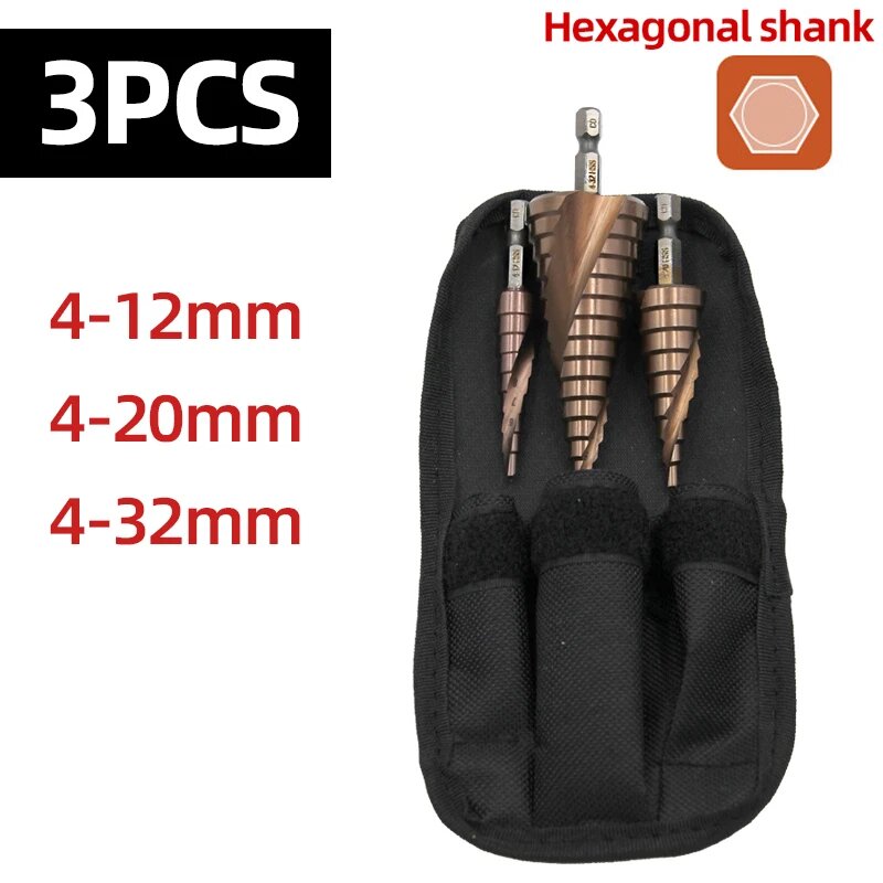 Колонковое сверло FENNEC M35 HSS Co, 3шт (4-12, 4-20, 4-32)