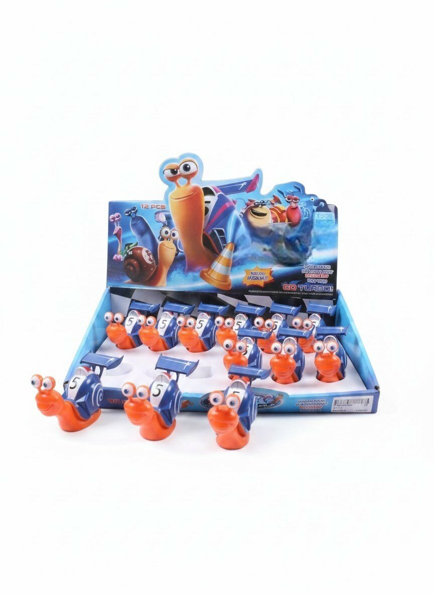 Набор игрушек MSN Toys "Улитки", инерционные, оранжевый, 12 шт