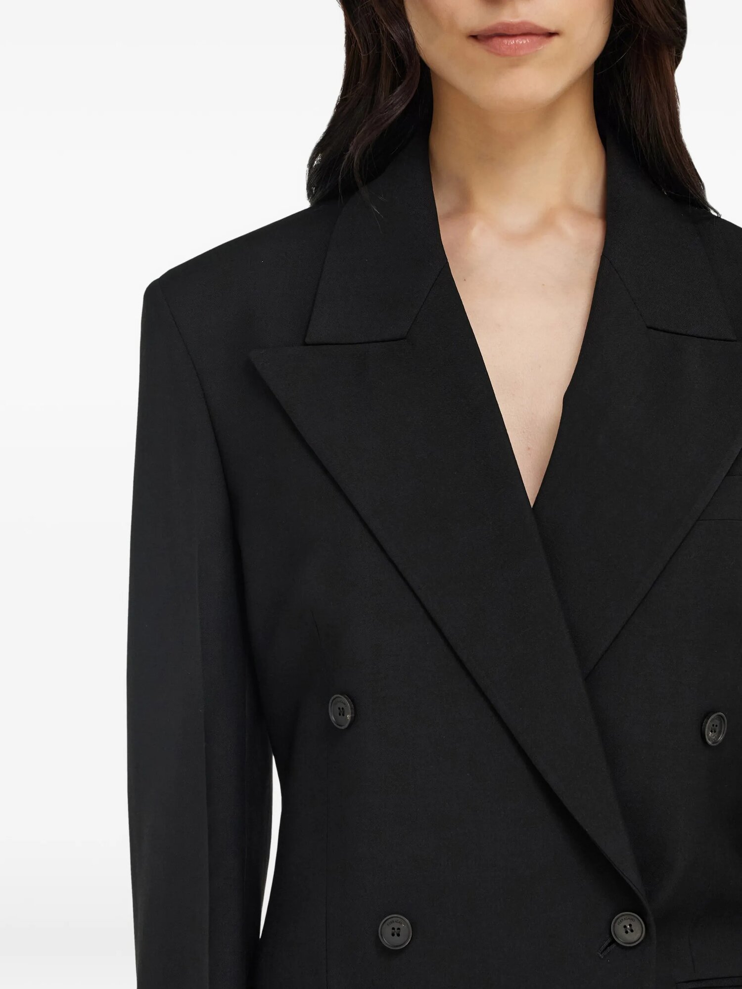 Пальто Salvatore Ferragamo Double breasted blazer, размер 42, black / black — фото 1