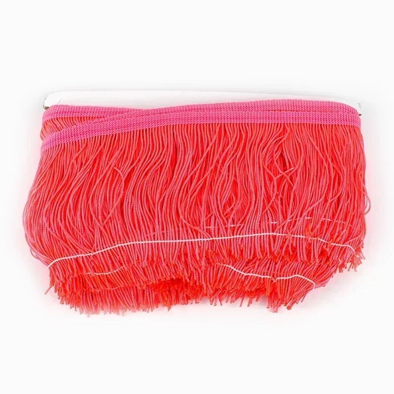Розовая тесьма с бахромой 20см-5Yards, No.17