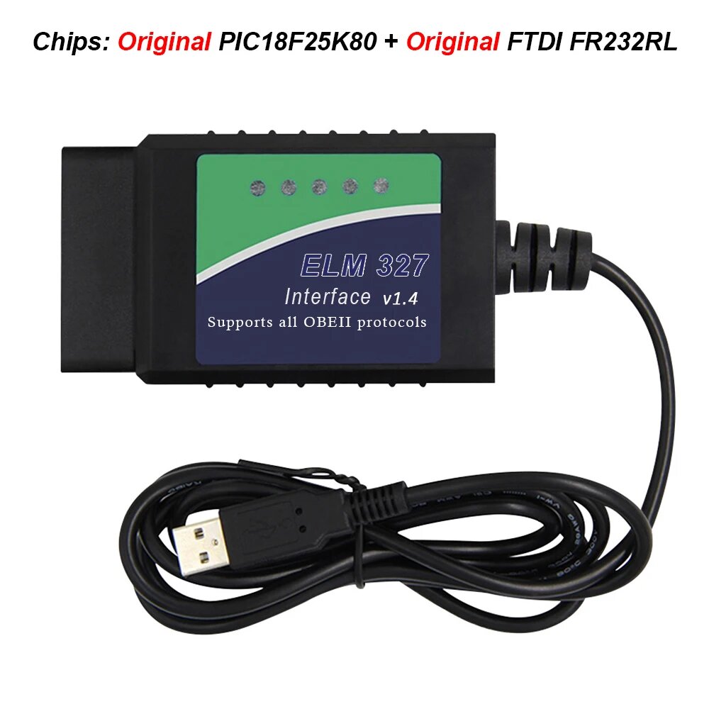 ELM327 USB V1.4 OBD2 сканер PIC18F25K80 FTDI