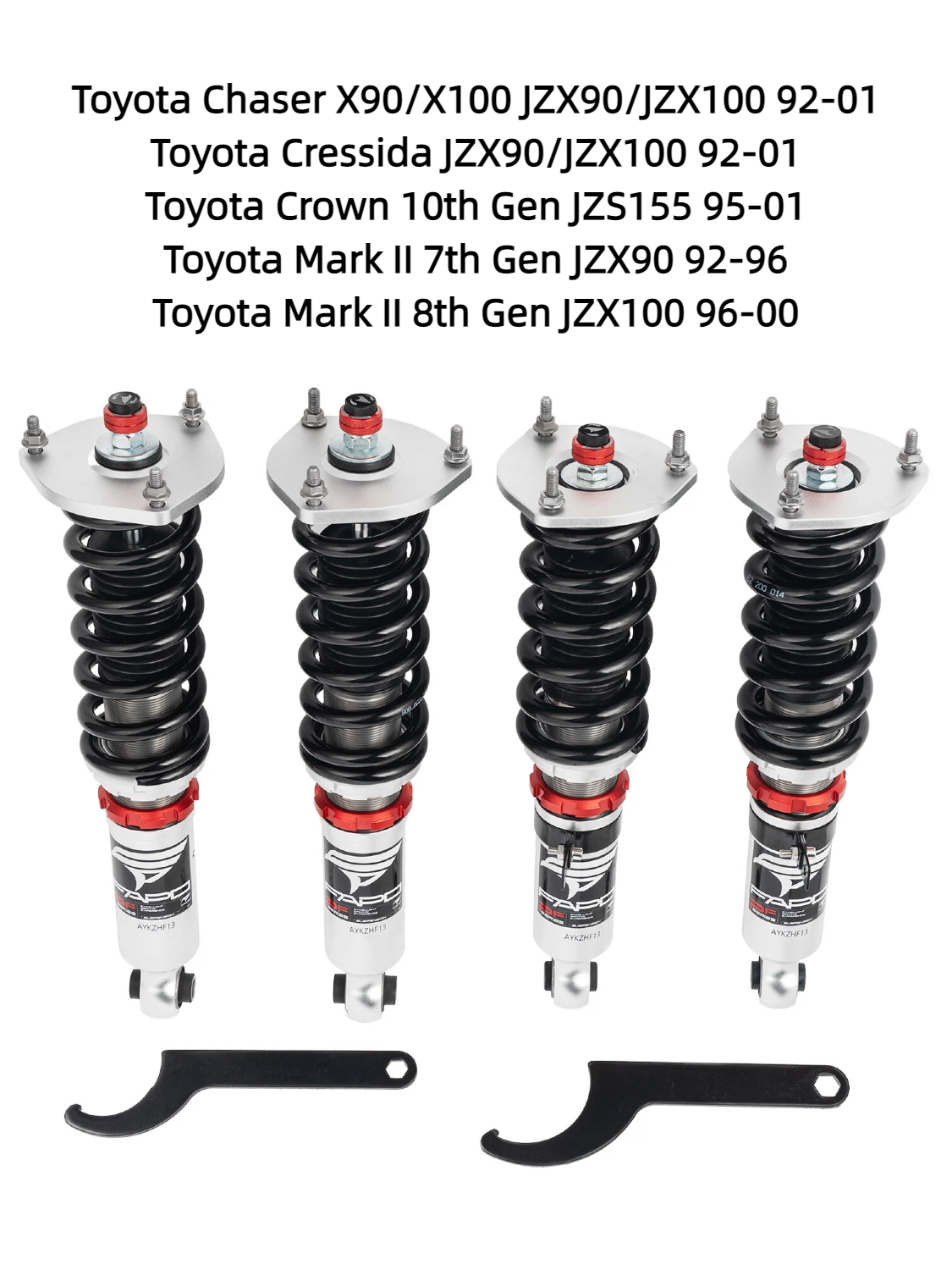 Винтовая подвеска FAPO, для Toyota Chaser/Mark II, 32 степени регулировки демпфирования, комплект подвески