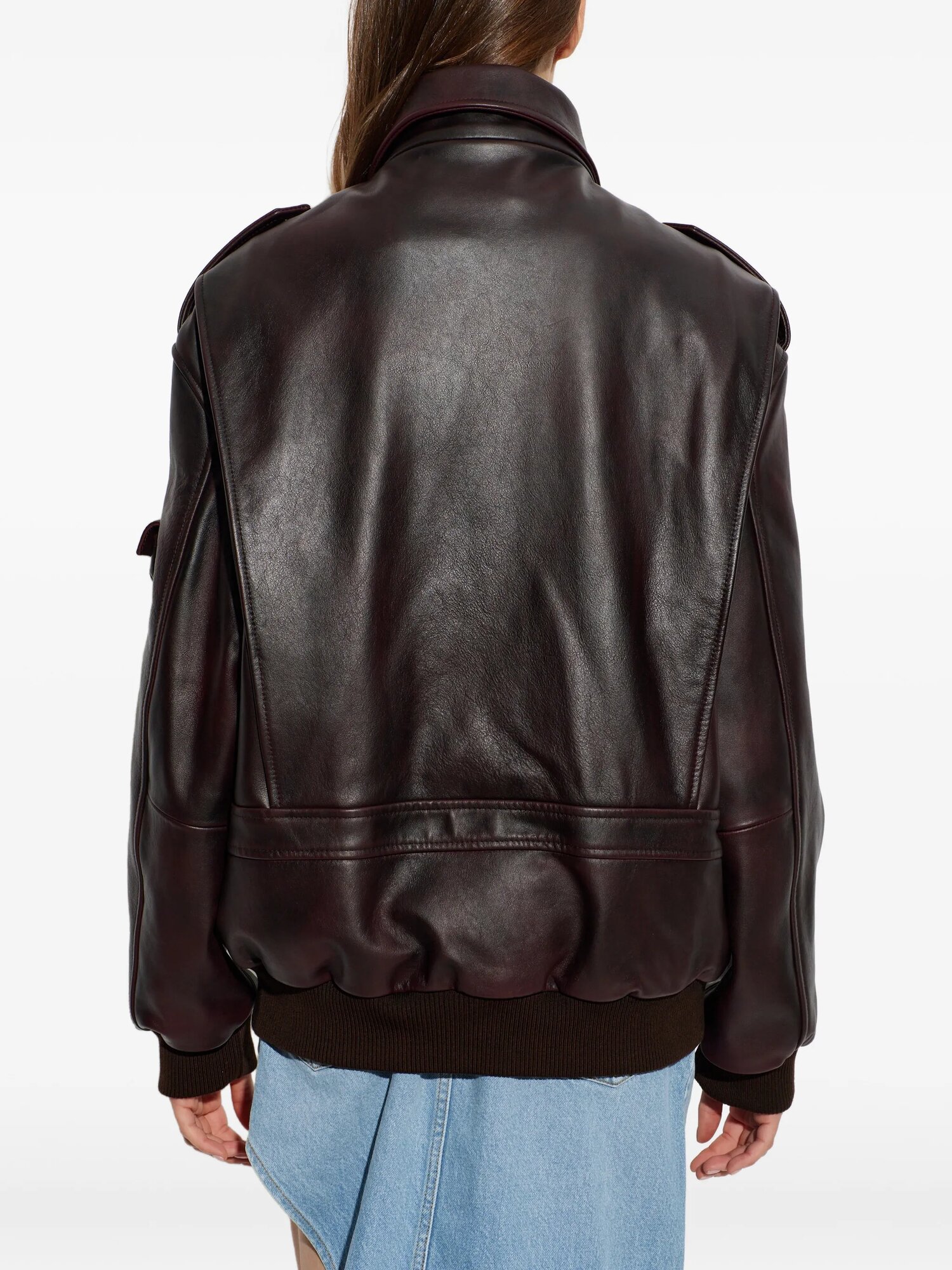 Куртка Coperni Leather epaulette-detail jacket, размер 38 — фото 1