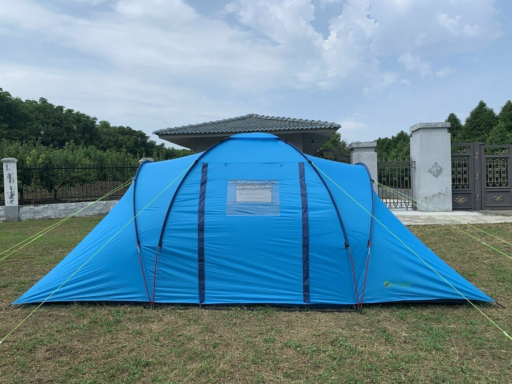 Палатка Туристическая Mir Camping 4-местная / Кемпинговая палатка с тамбуром Мир Кэмпинг ART 1910-4, Голубой