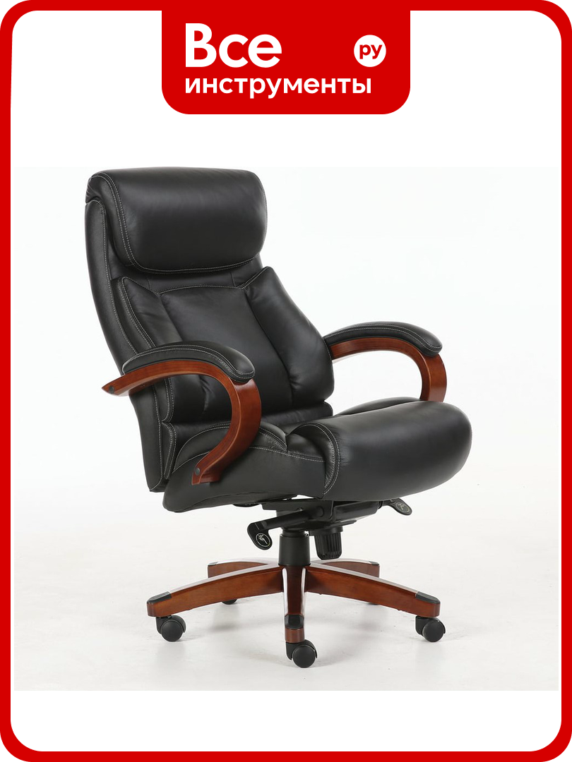 Офисное кресло, дерево, натуральная кожа, черное, BRABIX Infinity EX-707 531826
