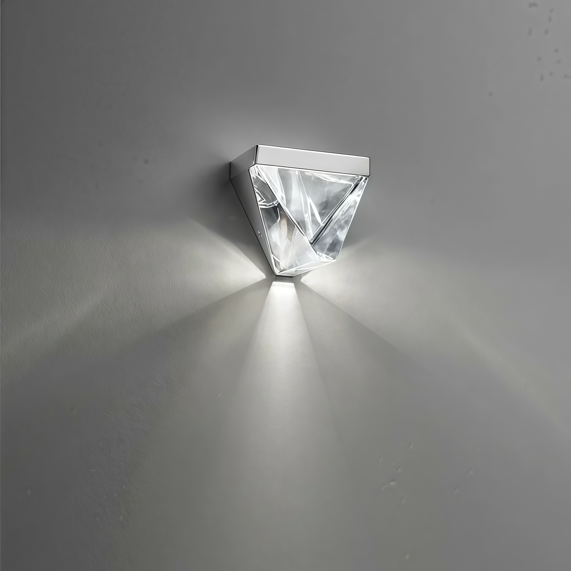 Светильник настенный хрустальный черный/серебристый/медный, warm light, silver wall lamp