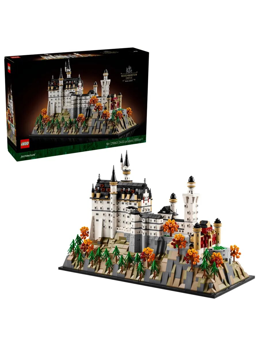 Конструктор LEGO Neuschwanstein Castle 21063, для взрослых, серия Architecture, развитие внимания