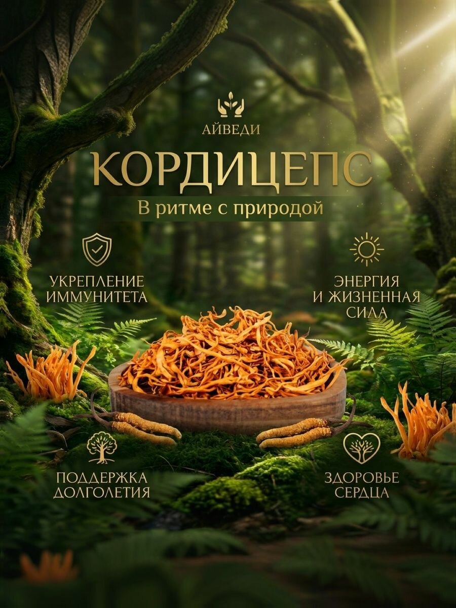 Кордицепс цельный "Айведи" 100гр
