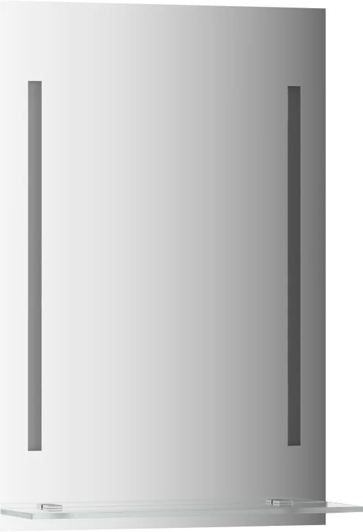 Зеркало Evoform Ledline-S BY 2160 50x75 со светодиодной подсветкой, с полкой, 50 см, зеркало настенное в ванную, в современном стиле