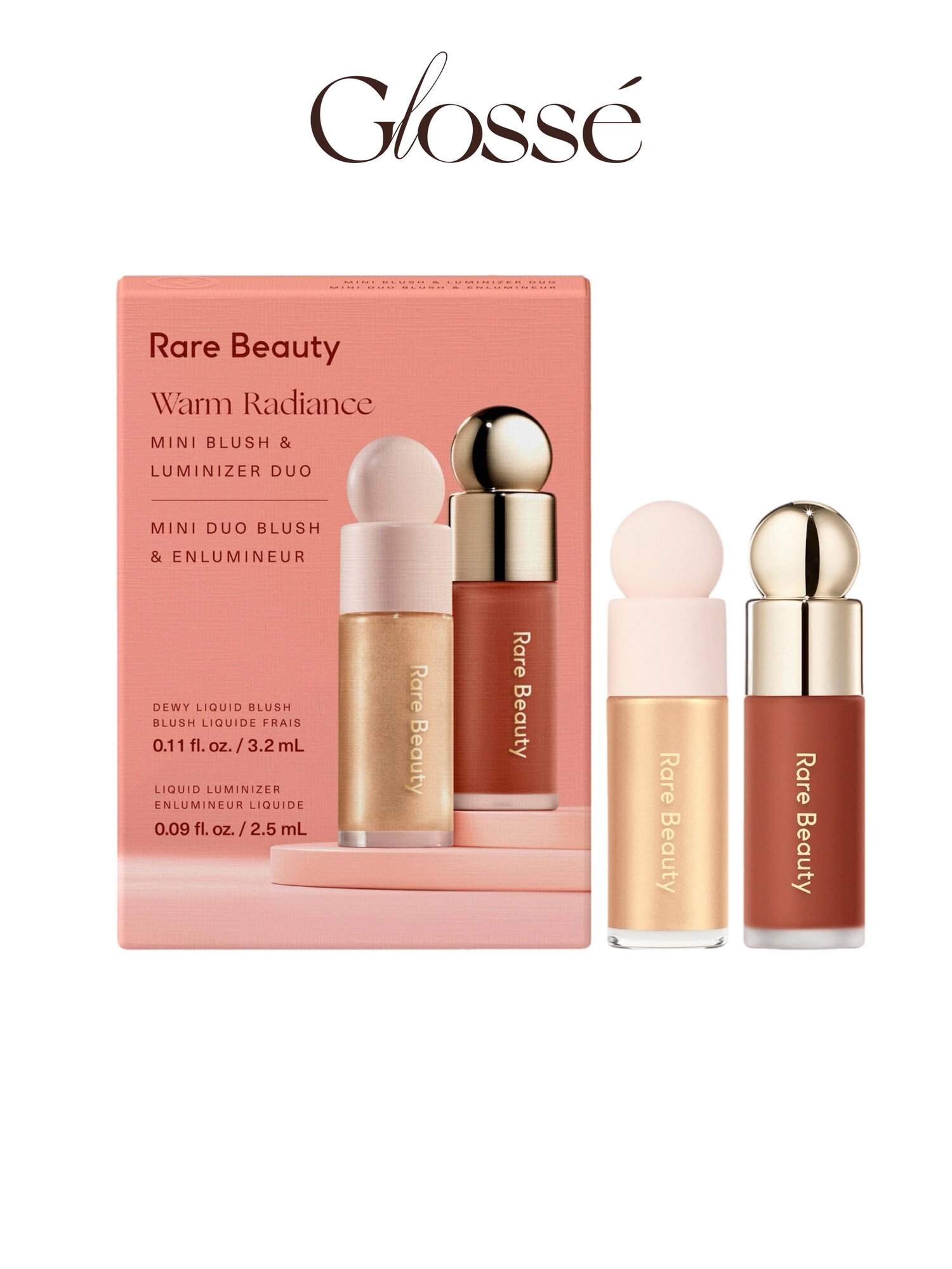 Rare Beauty набор Mini Warm Radiance Blush & Luminizer Duo Makeup Gift Set