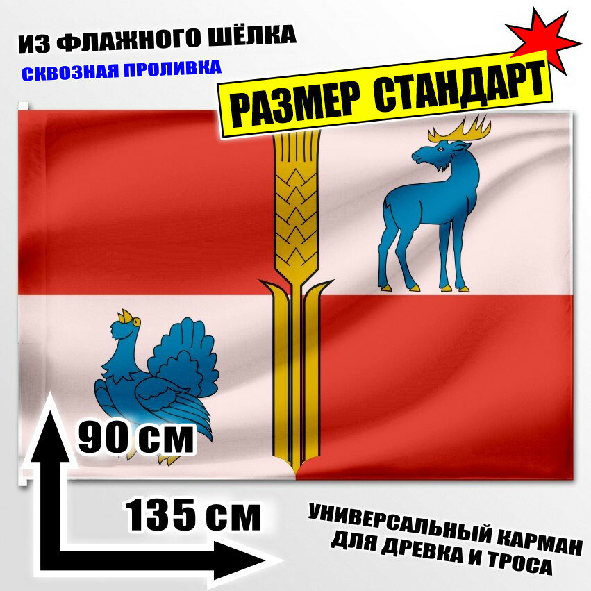 Флаг Исаклинского района 135x90 см.