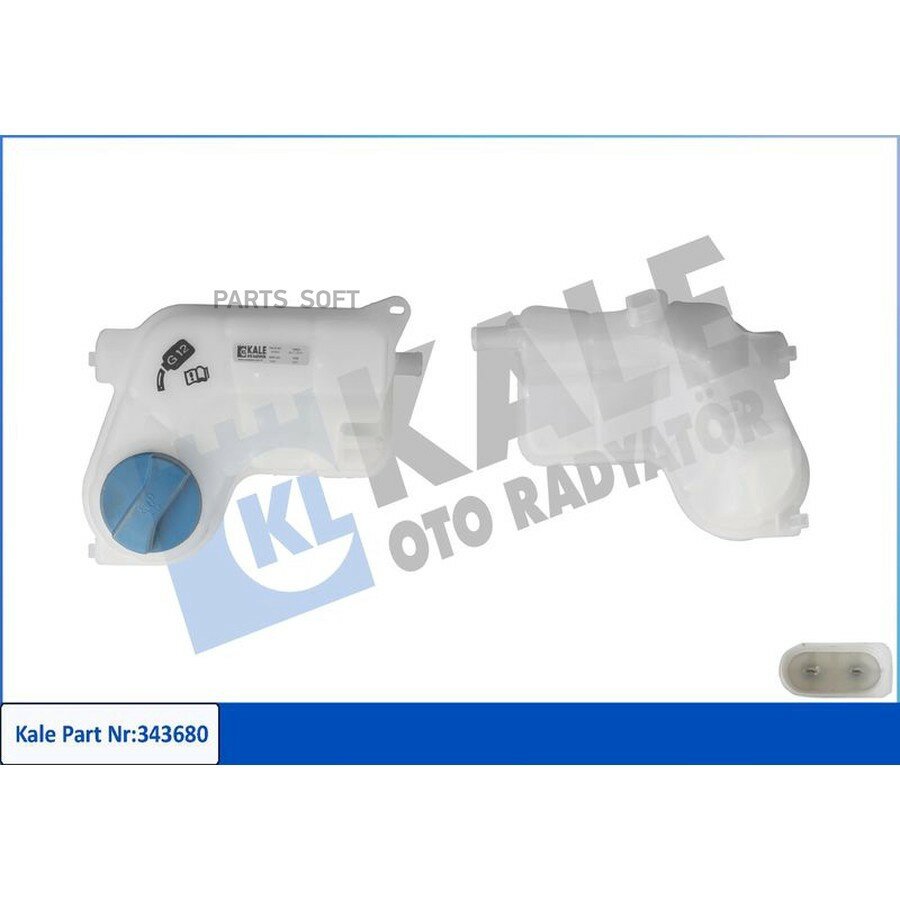 KALE 343680 Бачок расширительный для а/м AUDI A4, A6(С5), VW Passat(B6) 1.6-2.8 с крышкой и датчиком