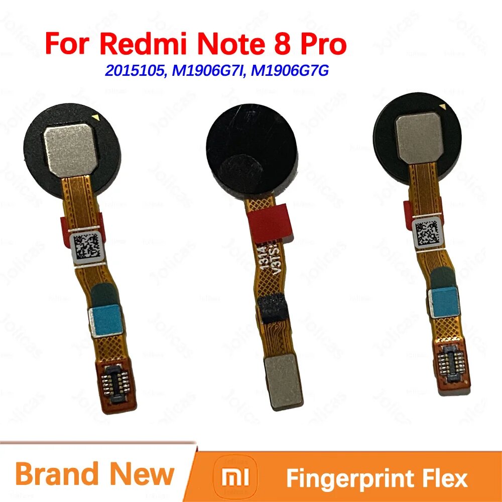 Гибкий кабель датчика отпечатков пальцев для Xiaomi Redmi Note 8 Pro, меню, ключ возврата, лента, запасные части, замена