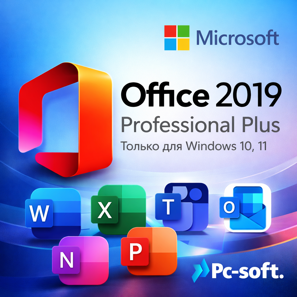 Microsoft Office 2019 Pro Plus, активация по телефону, 1 ПК, электронный ключ на 1 активацию