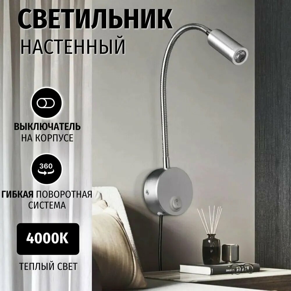Настенный светильник, 3.1 Вт
