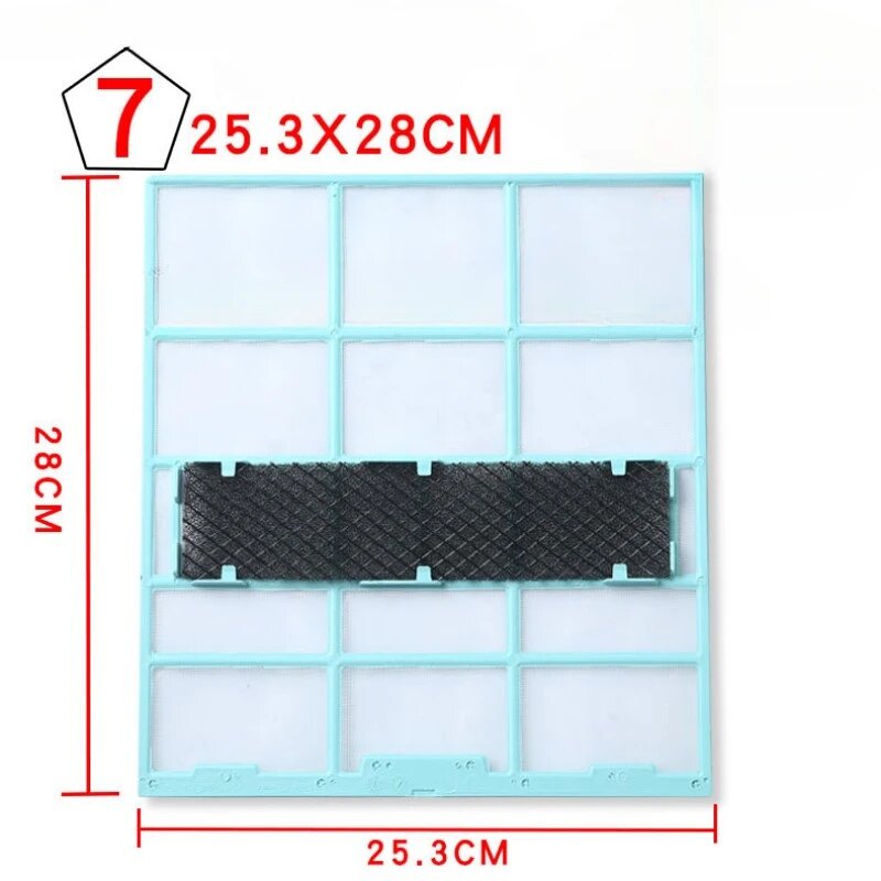 Фильтр внутреннего блока для кондиционера Midea No. 7 25.3X28cm